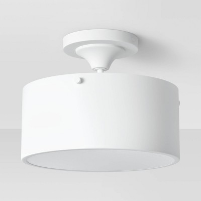 Glass Flush Mount Ceiling Light White - Threshold™ : Target