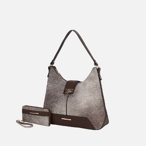 Hobo Bag with Wallet 2-Piece Set Color Block, Graciela | MKF Collection ...