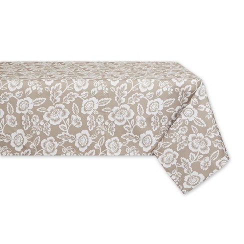 Design Imports Stone Floral Print Outdoor Tablecloth 60x84 : Target