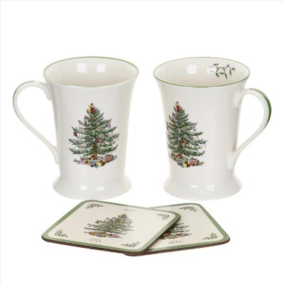 Pimpernel Christmas Tree Set Of 2 Mug & Coaster, 10oz : Target