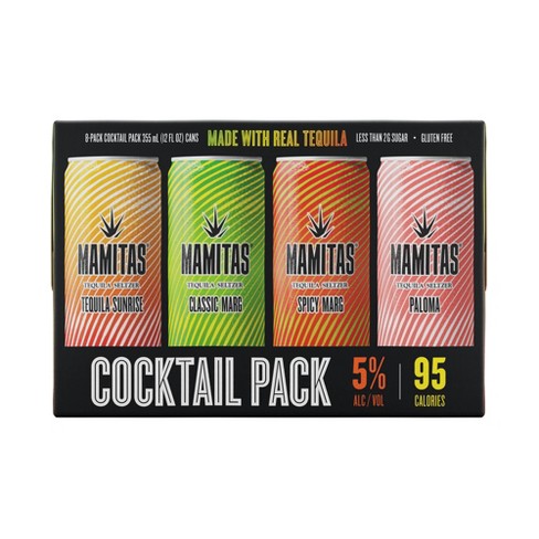 Mamitas Tequila Seltzer Cocktail Variety Pack - 8pk/12 Fl Oz Cans : Target