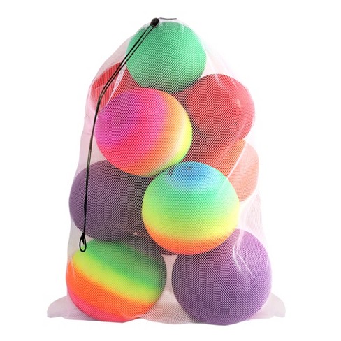 Gse 24"x36" Large Mesh Sports Ball Drawstring Bag - White : Target