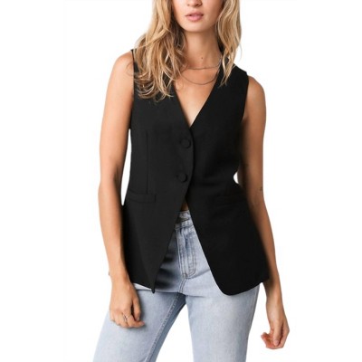Women's Maxine Vest With Front Slit - Olivaceous L : Target
