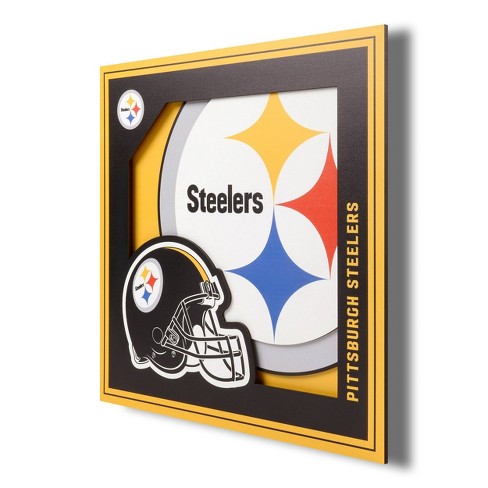 Nfl Pittsburgh Steelers 3d Logo Series Wall Art - 12"x12" : Target