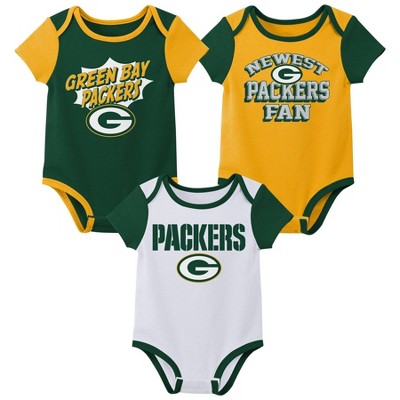 Nfl Green Bay Packers Infant Boys' 3pk Bodysuit - 6-9m : Target