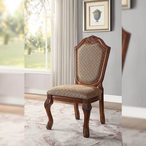 Acme Furniture Chateau De Ville Dining Chairs Cherry Finish : Target