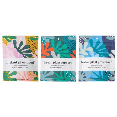 Instant Plant Food 3 Pk Plant Food Support Protection Bundle With Small ...