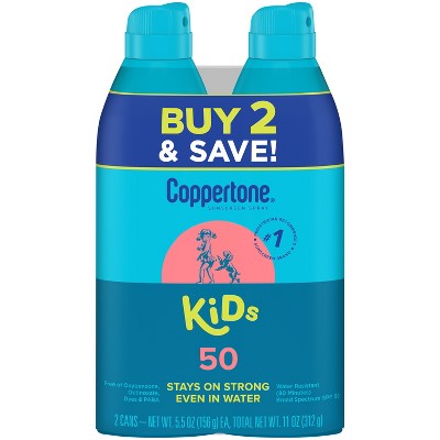 Coppertone Kids Sunscreen Spray - Spf 50 - 11oz - Twin Pack : Target
