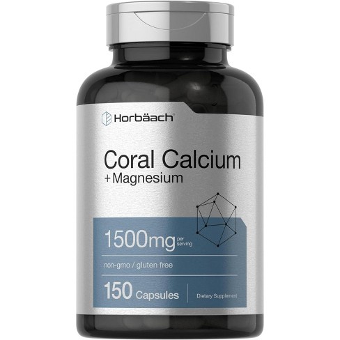 Horbaach Coral Calcium 1500mg With Magnesium | 150 Capsules : Target