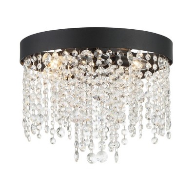 Crystorama Lighting Solaris 1 - Light Semi-flush Mount In Black : Target