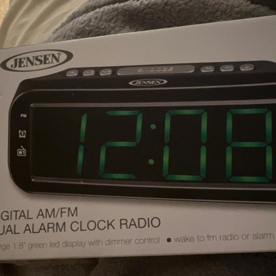 Jensen Digital Am/fm Dual Alarm Clock Radio - Black : Target
