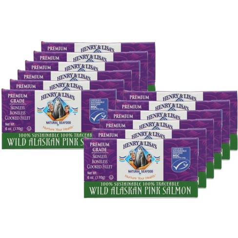 Henry And Lisa's Wild Alaskan Pink Salmon - Case Of 12/6 Oz : Target