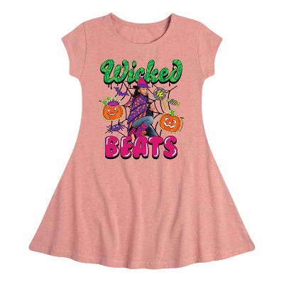 Girls' - Nickelodeon - Wicked Beats Fit & Flair Cap Sleeve Dress : Target