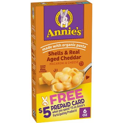 Annie's Super Mac Shells & Real Aged Cheddar Mac And Cheese - 6oz : Target