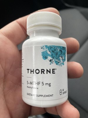 Thorne 5-mthf 5mg - Methylfolate (active B9 Folate) Supplement ...