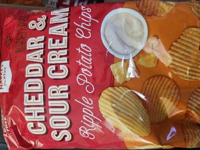 Naturally Flavored Cheddar And Sour Cream Ripple Potato Chips - 8oz ...
