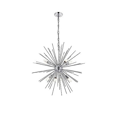Elegant Lighting Timber 8 Light Chrome Pendant : Target