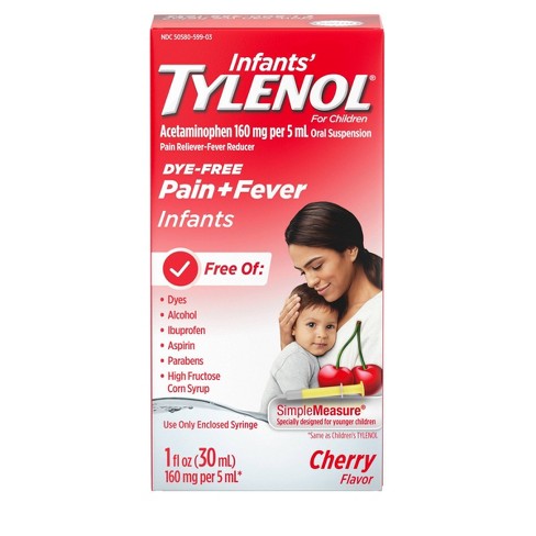 Tylenol Infant Dye-free General Pain Reliever - Cherry - 1 Fl Oz : Target
