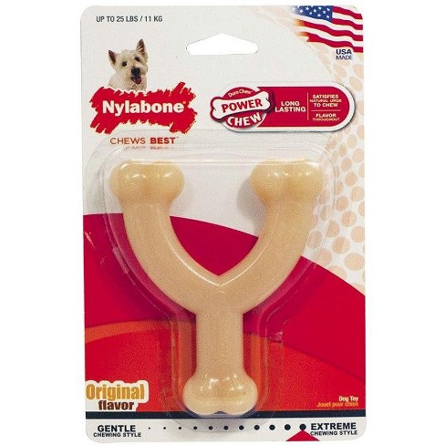 Nylabone Dura Chew Wishbone - Original Flavor(regular - For Dogs Up To ...