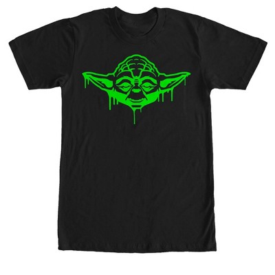 Men's Star Wars Halloween Dripping Jedi Master Yoda T-shirt - Black ...