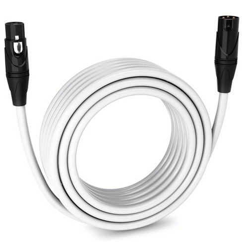 Lyxpro 50 Ft. Xlr Cable, Male-to-female, 3 Pin Mic Cable, White : Target