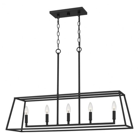 Quoizel Lighting Prescott 5 - Light Island Pendant Light In Matte Black ...