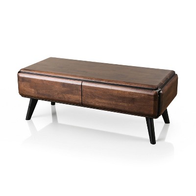 Furniture of America Shelun Modern Rectangle Wood Coffee Table with 2 ...