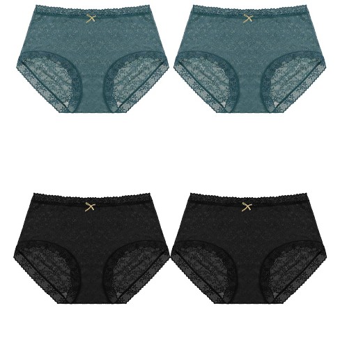 Agnes Orinda Women's Plus Size High Waist Lace Trim Solid Stretchy Rib ...