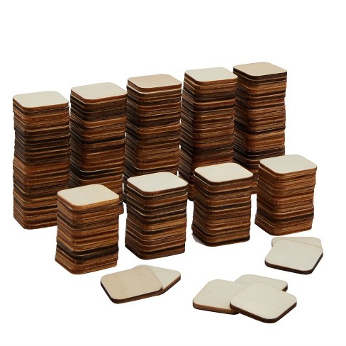 200 pack Unfinished Wood Square Tile Cutouts For Diy Crafts 1 X 1 Target