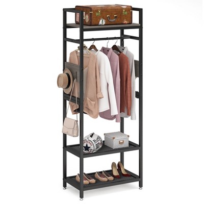 Tribesigns L-shaped Garment Racks, Heavy-duty Corner Clothes Organizer ...