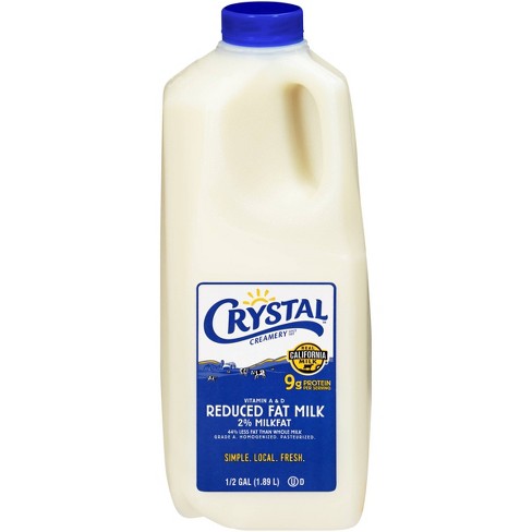 Crystal Creamery 2% Milk - 0.5gal Jug : Target