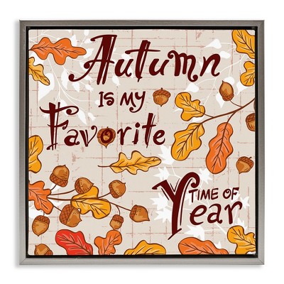 Stupell Industries Autumn Phrase With Leaves, 18'' X 18'' : Target