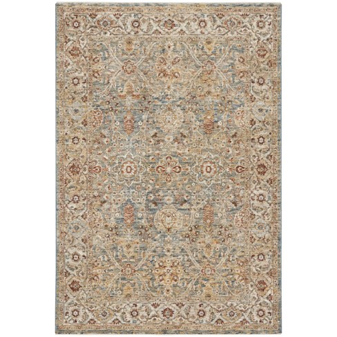 Nourison Petra Botanical Traditional Indoor Rug Blue 5'3" X 7'8" : Target