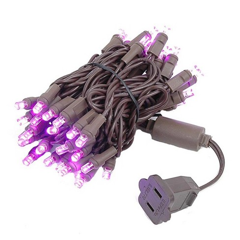 Novelty Lights 50 Light Pink Led Christmas Mini Light Set (brown Wire ...