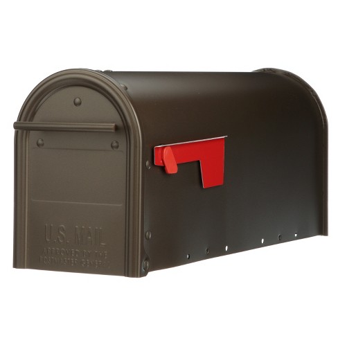 Architectural Mailboxes Franklin Post Mount Mailbox Bronze: Locking ...