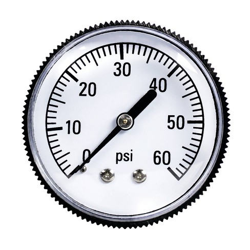 Poolmaster Pressure Gauge For Swimming Pool Or Spa Filter With 1/4 Back ...