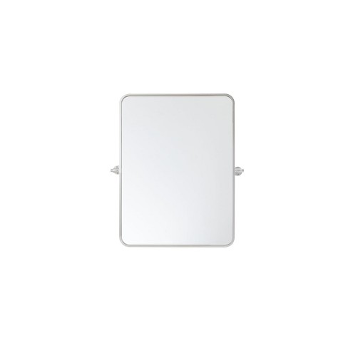 Elegant Lighting Soft Corner Pivot Mirror 24x32 Inch In Silver : Target