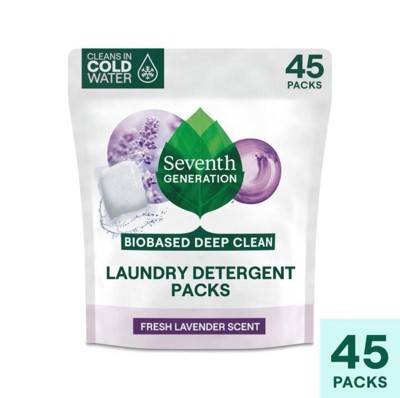 Seventh Generation Laundry Detergent Packs Free & Clear - 45ct/31.7oz ...