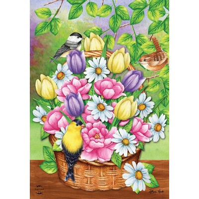 Birds Of Spring Floral Garden Flag Cardinals Bluebird 18" X 12.5 ...