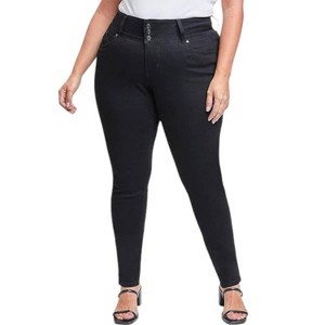 Women's 3 Button Signature Slim Skinny Jeans - Plus - Ymi : Target