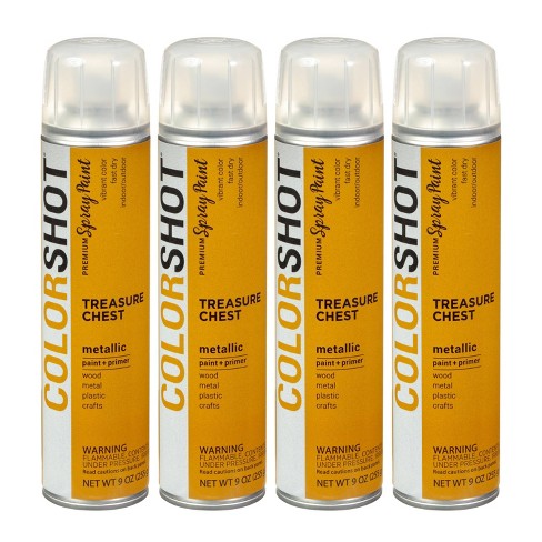 Colorshot Spray Paint Metallic Treasure Chest 9oz 4pk Value Set Dark ...