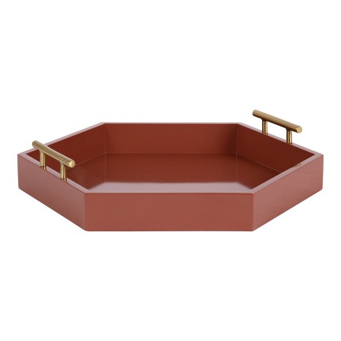 Kate And Laurel Lipton Tray, 18x18, Red : Target