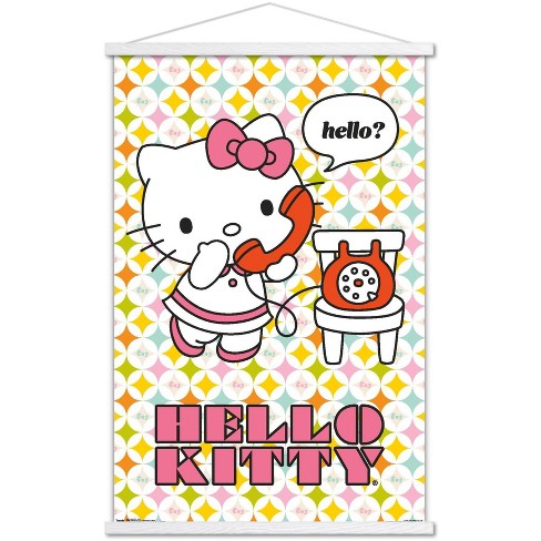 Trends International Hello Kitty - Hello Magnetic Framed Wall Poster ...