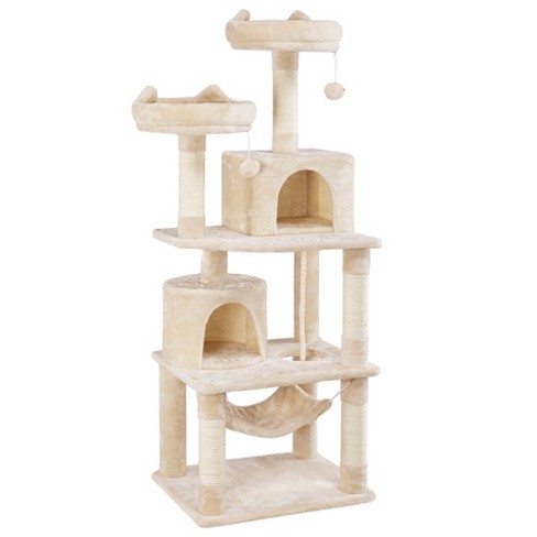 Yaheetech 62.2"h 3-level Cat Tower With 2 Condos For Indoor Cats ...