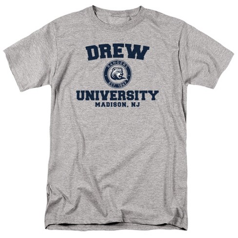 Drew University Official Circle Logo Adult T Shirt, Athletic Heather ...