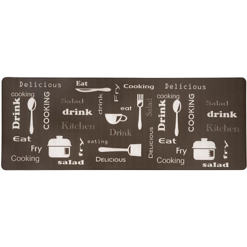 World Rug Gallery Kitchen Themes Anti-fatigue Kitchen Mat - Brown 18 ...