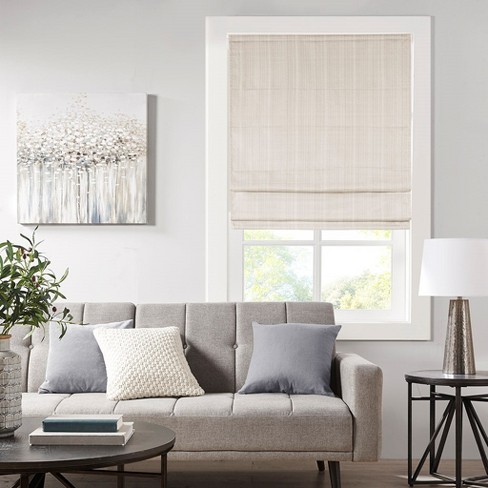 Basketweave Room Darkening Cordless Roman Shade : Target