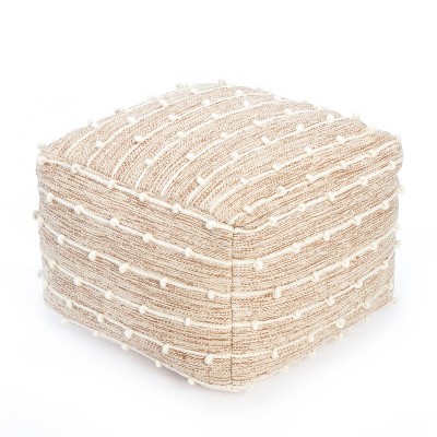 Penelope Pouf Ottoman Brown/ivory - Anji Mountain : Target