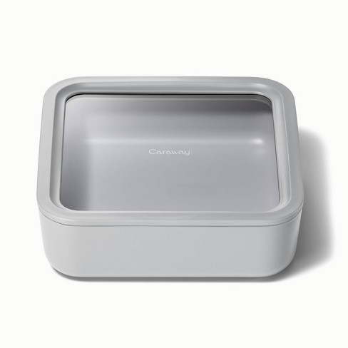 Caraway Home Large Ceramic Coated Glass Food Storage Container : Target