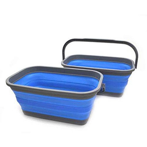 Sammart 11.6l (3.06 Gallon) Collapsible Rectangular Handy Basket/bucket ...